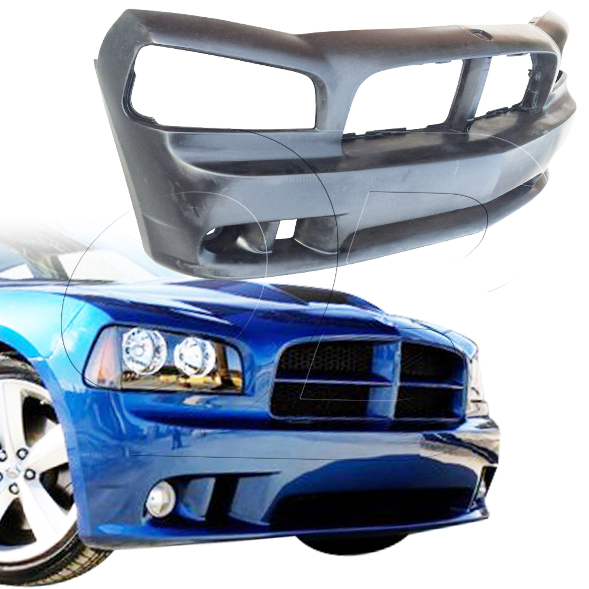 KBD Urethane SRT Look Style 1pc Front Bumper for Charger Dodge 06-10 ...